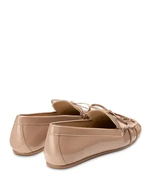 STUART WEITZMAN Britt Bow Loafer Flats - Fawn
