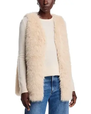 Surell Faux Fur Long Vest
