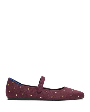 Studded Mary Jane Flats