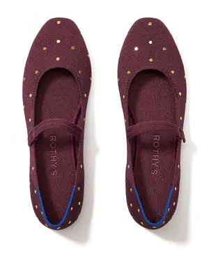 Rothy's The Square Mary Jane Flats - Studded Syrah