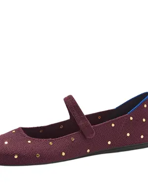 Rothy's The Square Mary Jane Flats - Studded Syrah