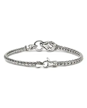 John Hardy Sterling Naga Blue Sapphire & Diamond Dragon Flex Bracelet - Silver