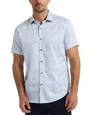 Robert Graham Bramston Cotton Blend Button Down Shirt - White