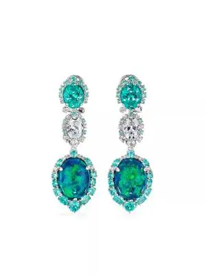 ANABELA CHAN 18k White Gold Multi-stone Earrings - Blue