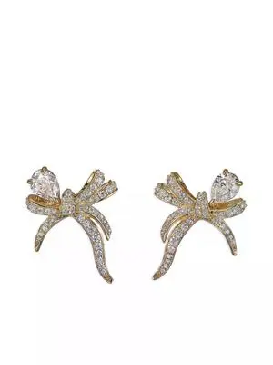 ANABELA CHAN 9k Yellow Mini Ruban Diamond Earrings - Gold