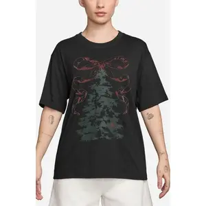 JORDAN Christmas Tree Graphic T-shirt - Black/midnight Green