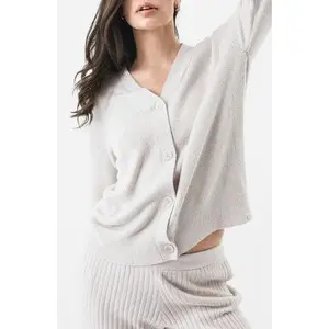 SUNDAY CITIZEN Oversized Ribbed Cardigan Bone
