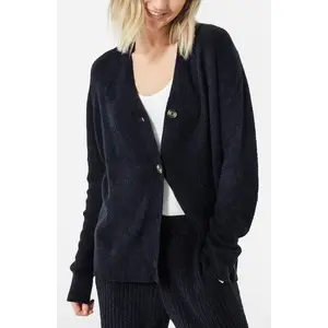 SUNDAY CITIZEN Oversized Ribbed Cardigan - Coal