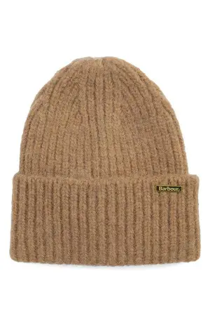 Barbour Meryl Cuff Beanie Military Brown