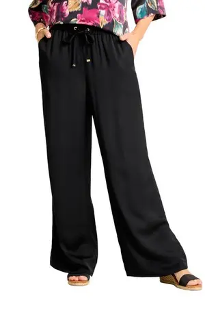 Tommy Bahama Satin Drawstring Wide Leg Pants
