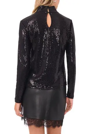 Vince Camuto Sequin Turtleneck Top