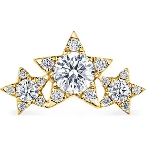 MARIA TASH Three Star Garland Diamond Threaded Stud Earring - Yellow Gold