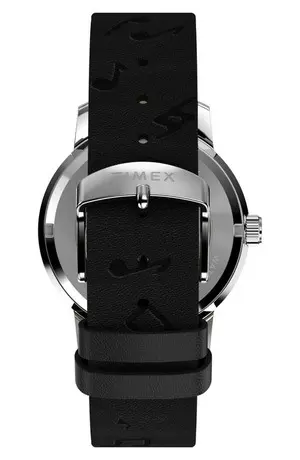 Timex® X Peanuts Marlin® Saxophonist Automatic Leather Strap Watch