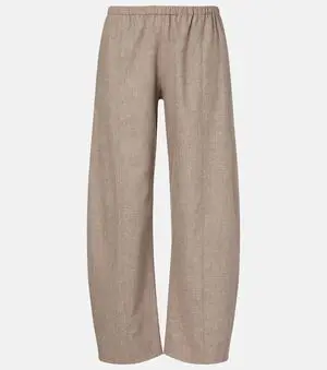 Khaite Clover Wool-blend Barrel-leg Trousers