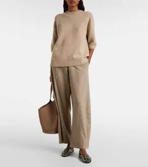 Khaite Clover Wool-blend Barrel-leg Trousers
