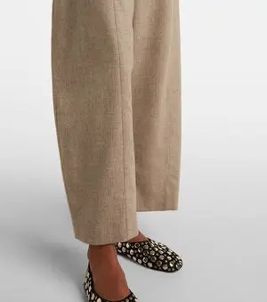 Khaite Clover Wool-blend Barrel-leg Trousers