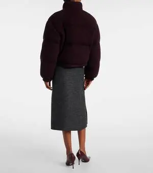 Prada Cropped Wool And Cashmere Down Jacket