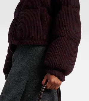 Prada Cropped Wool And Cashmere Down Jacket