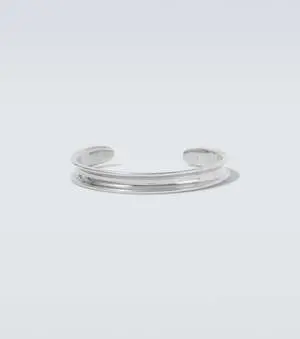 Saint Laurent Groove Cuff Bracelet - Silver