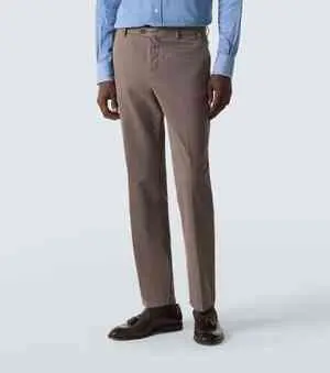 Kiton Cotton And Cashmere Slim Chinos