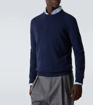 Zegna Cashmere Crewneck Sweater - Blue