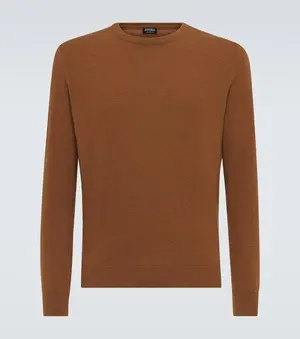Zegna Cashmere Crewneck Sweater - Brown