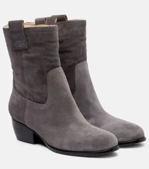 Women's Leather Suede Ankle Boots