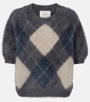 LISA YANG Juniper Argyle Cashmere Sweater