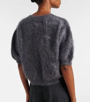 LISA YANG Juniper Argyle Cashmere Sweater - Grey