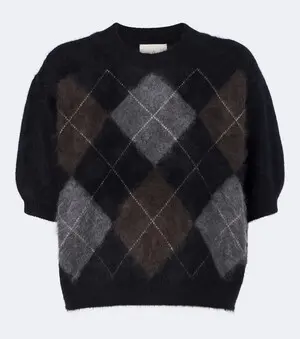 LISA YANG Juniper Argyle Cashmere Sweater Multicoloured