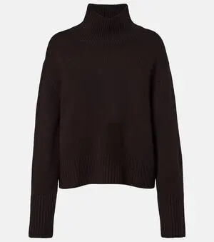 LISA YANG Fleur Cashmere Turtleneck Sweater - Brown