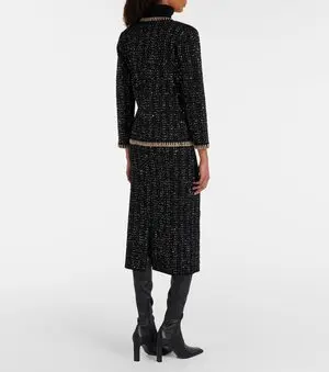 Veronica Beard Corbin Tweed Midi Skirt