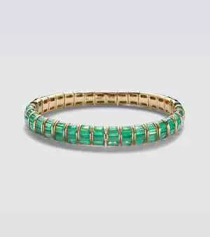 Shay Jewelry 18kt Yellow Bracelet With Emeralds - Gold
