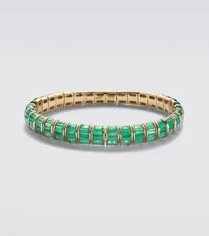 Shay Jewelry 18kt Yellow Bracelet With Emeralds - Gold