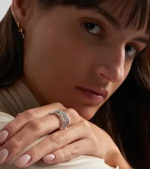 SPINELLI KILCOLLIN Sterling Pavé Sapphire And Diamond Ring