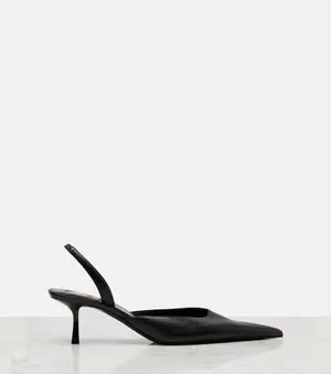 Saint Laurent Misty 55 Leather Slingback Pumps