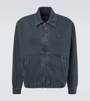 Prada Denim Blouson Jacket - Grey