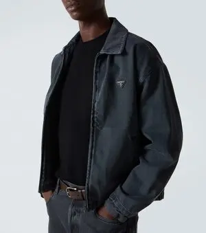 Prada Denim Blouson Jacket - Grey