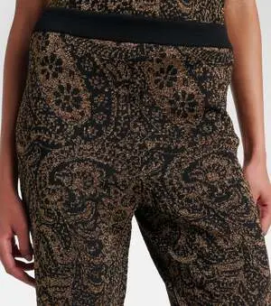 Etro Paisley Wool-blend Lamé Flared Pants