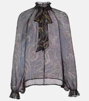 Etro Paisley Silk-blend Blouse