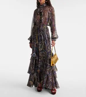Etro Paisley Silk-blend Blouse - Multicoloured