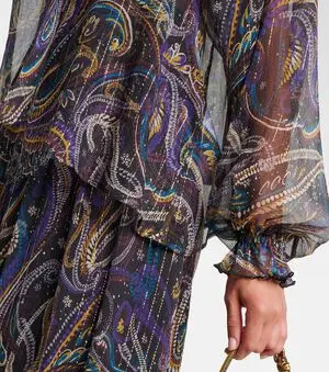 Etro Paisley Silk-blend Blouse - Multicoloured