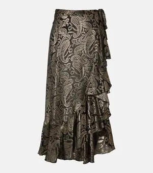 Ruffled Wrap Maxi Skirts