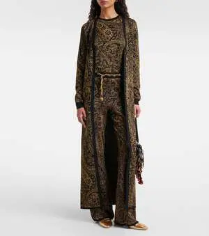 Etro Paisley Wool-blend Lamé Tank Top