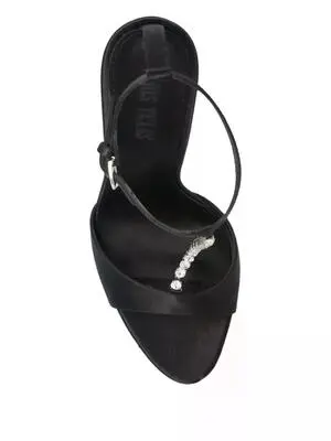 Paris Texas 105mm Lidia T-strap Crystal-chain Heeled Sandals