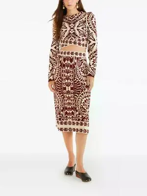Farm Rio Patterned Long-sleeve Top