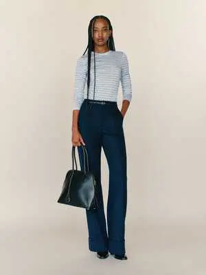 REFORMATION Olympia Knit Top - Blue White Stripe