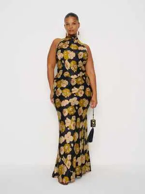 REFORMATION Bianca Silk Dress - Black