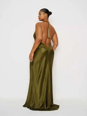 Open Back Silk Dresses