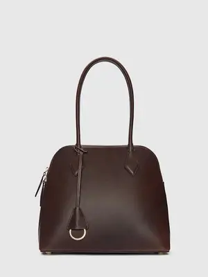REFORMATION Camille Leather Shoulder Bag - Espresso Leather